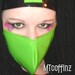 Neon Lime Green Shiny PVC Face Mask Mtcoffinz Free Shipping - Etsy