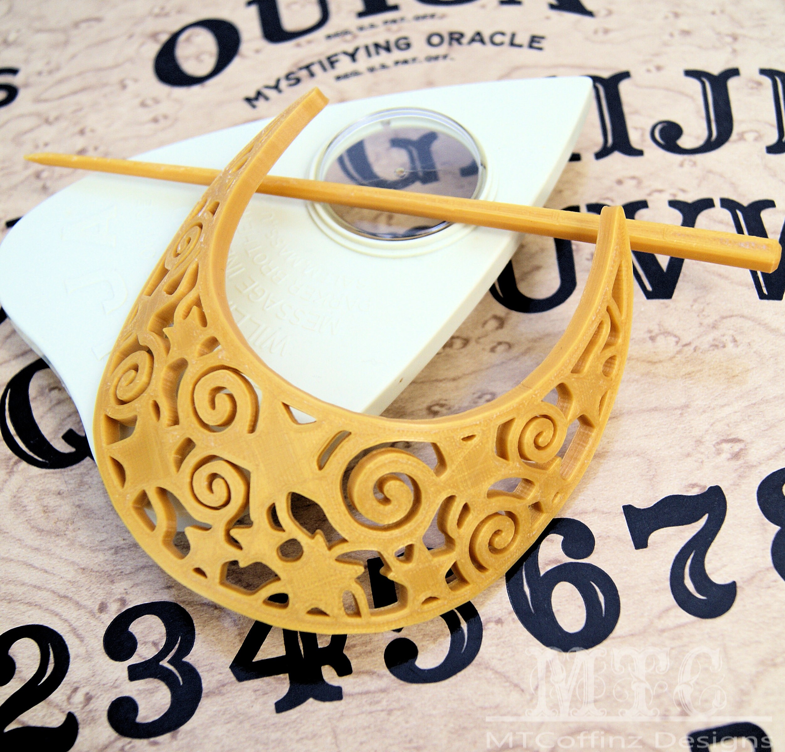 Crescent Moon Celestial Bun Holder Hair Cage 3D Printed Long | Etsy