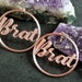 Brat Nameplate Hoops 2 Inch 3D Printed Plant Based Platic Choose Your ...