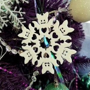 Cute Bat Snowflake Batflake Gothmas Hexmas Tree Decoration 3d Printed ...