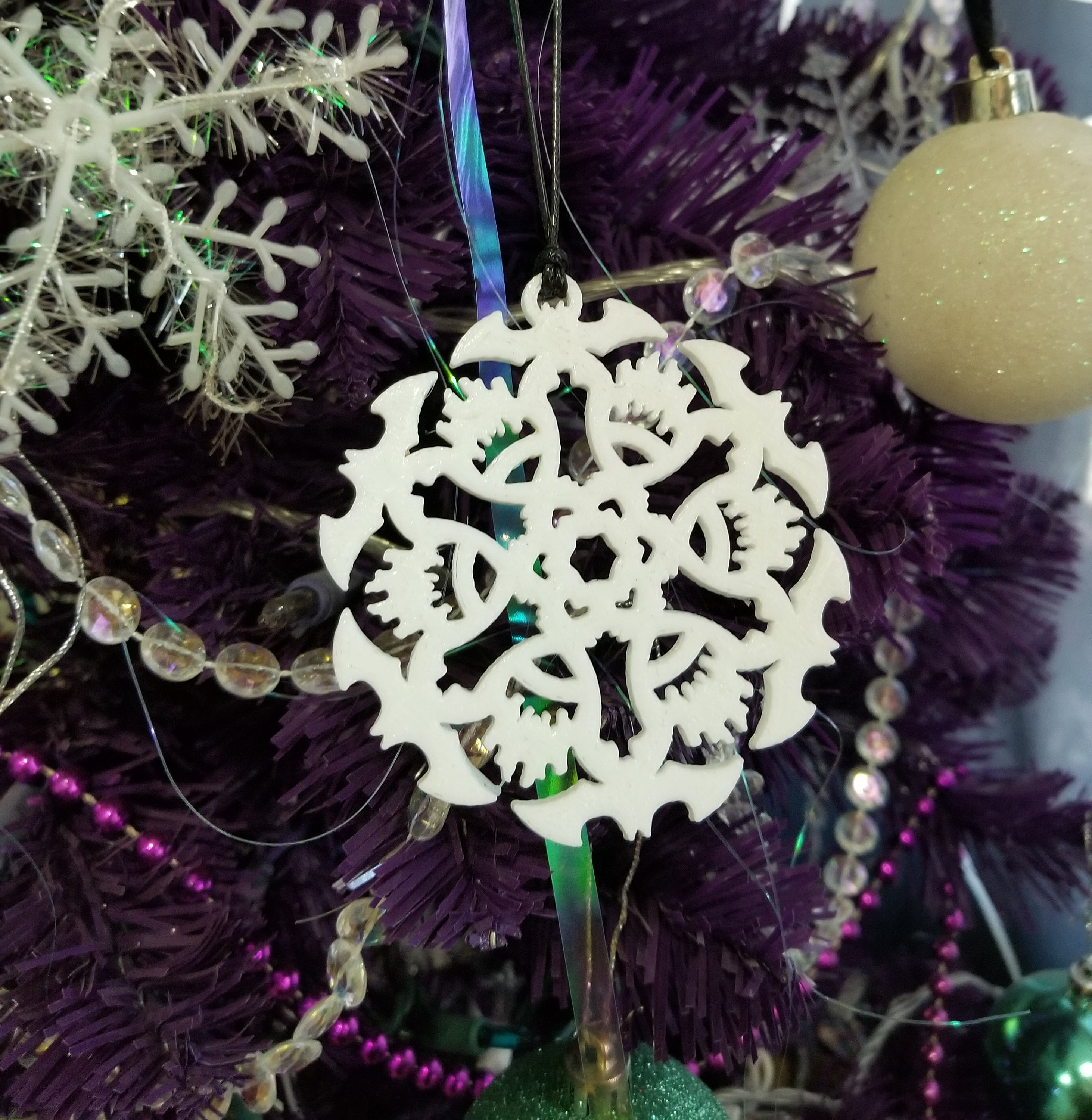 Bat Snowflake batflake Gothmas Hexmas Snowflake Tree - Etsy 日本