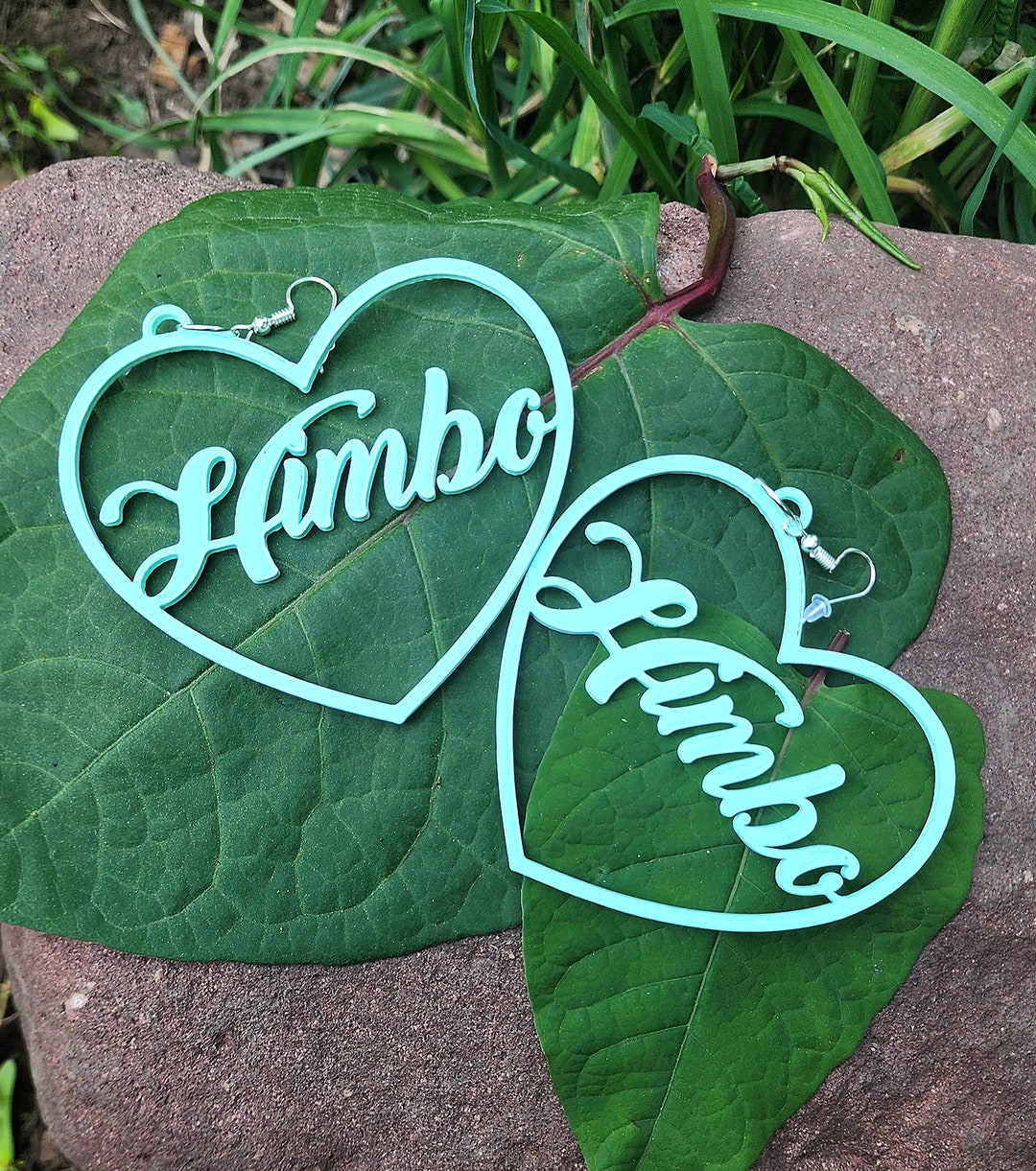 Himbo Bimbo Oversized Heart Hoop Earrings Plant Based Plastic Eco ...