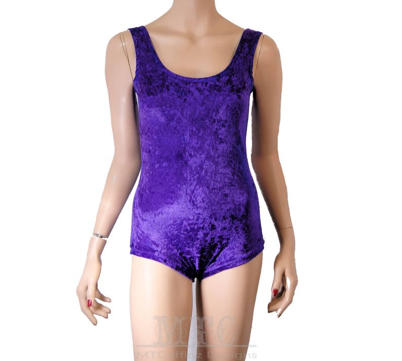 Crushed Velvet Bodysuit Romper Playsuit Choose From 13 Colors Mtcoffinz ...