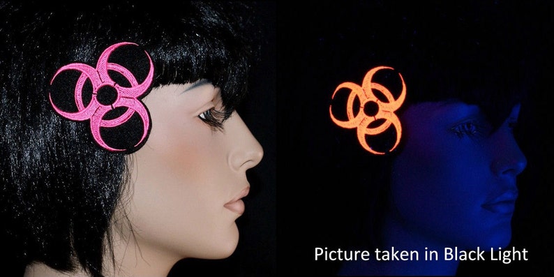 Biohazard Choose Your Own Color Custom Cyber Goth Embroidered Hair Snap ...