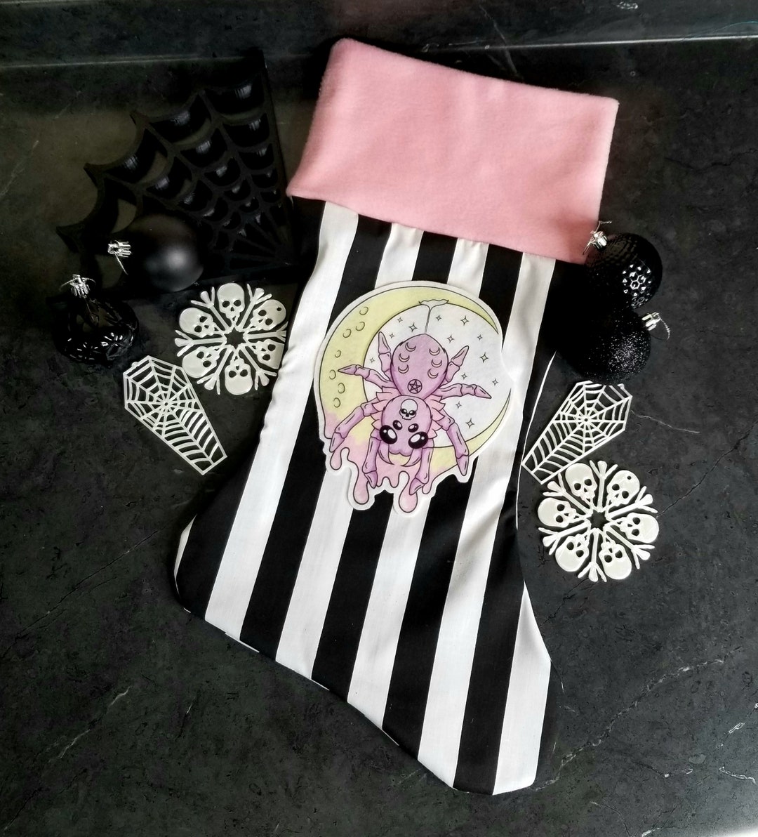 Satanic Spider Pentacle Pentagram Crescent Moon Pastel Goth Gothmas ...