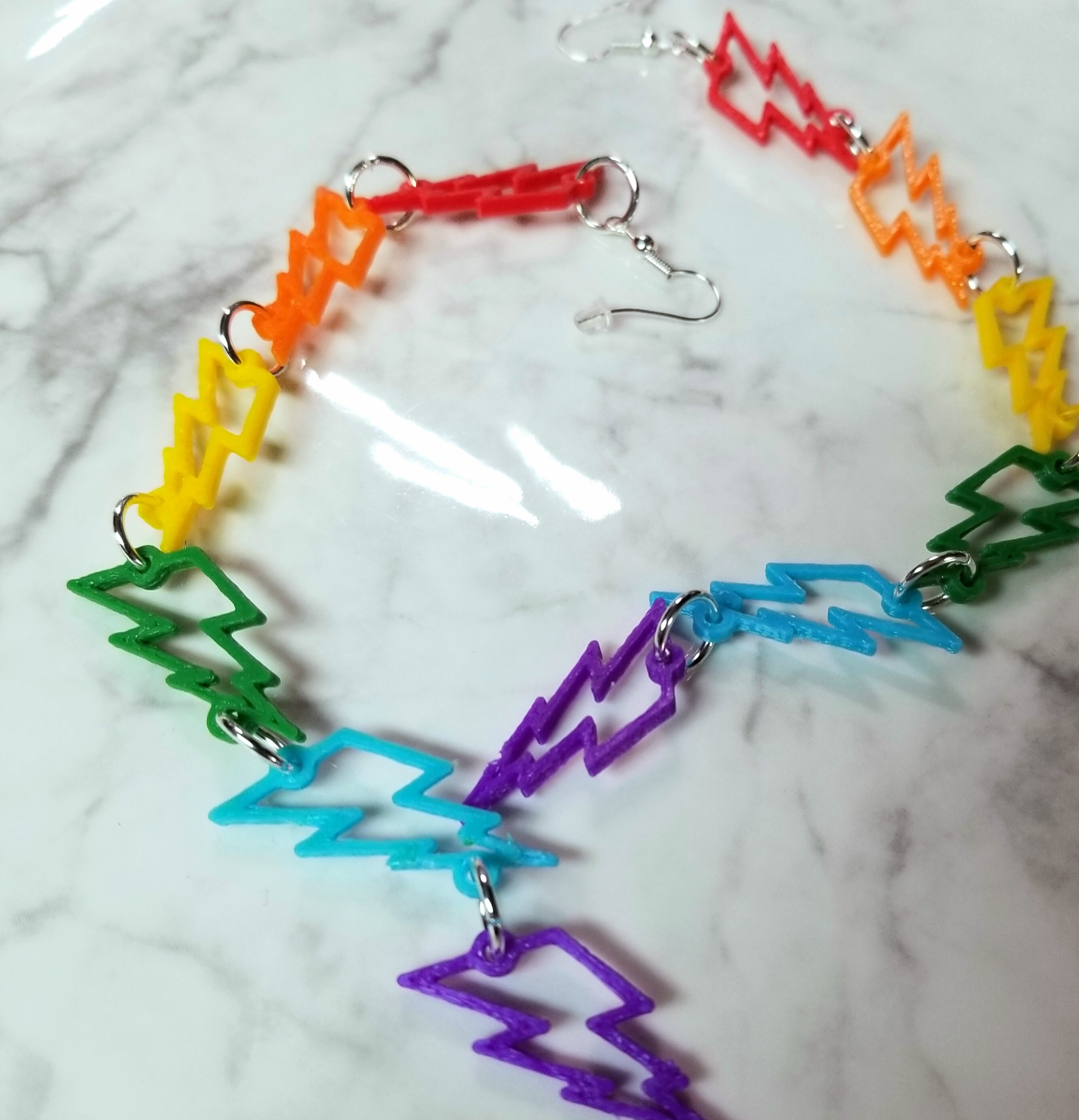 Rainbow Lightning Bolt Retro Fashion Dangle LGBTQ Gay Pride | Etsy