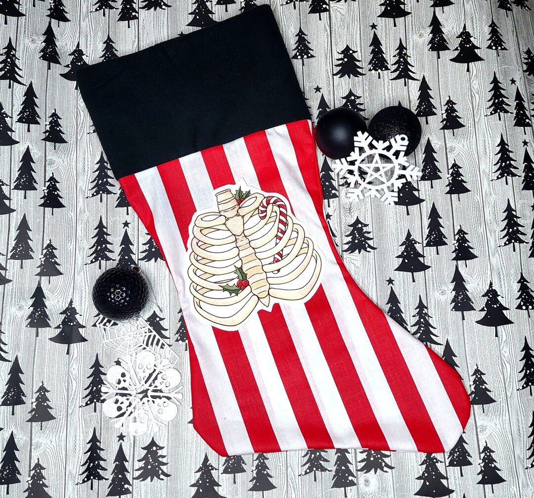 Human Ribcage Bones Macabre Candy Cane Morbid Gothmas Christmas Pagan ...