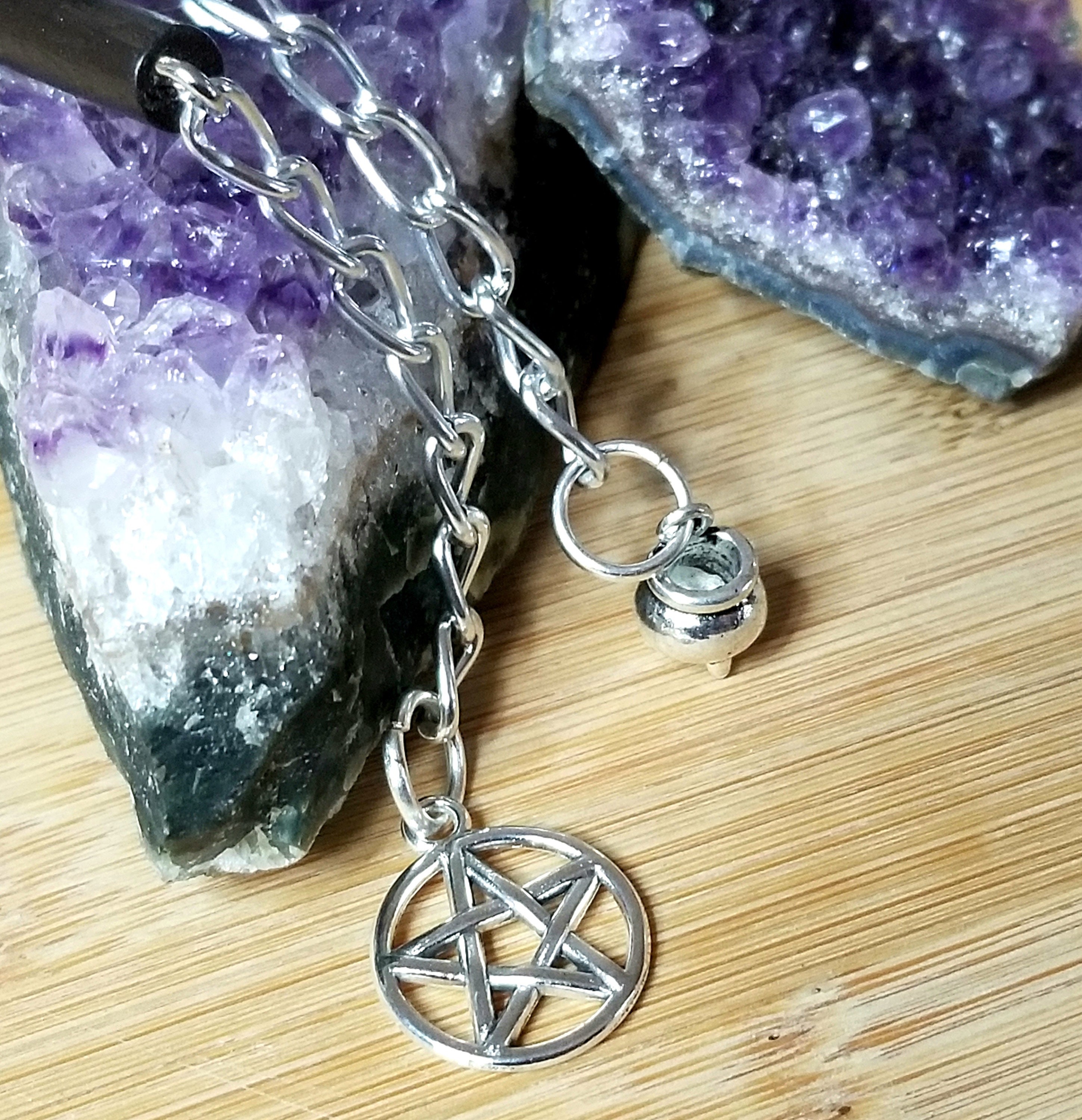 Pentacle Pentagram and Cauldron Hair Stick Set Pair Updo Goth - Etsy