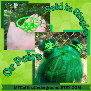 Biohazard Bun Halo Charm Hair Pins Crown Hair Cage Post Apocalyptic ...