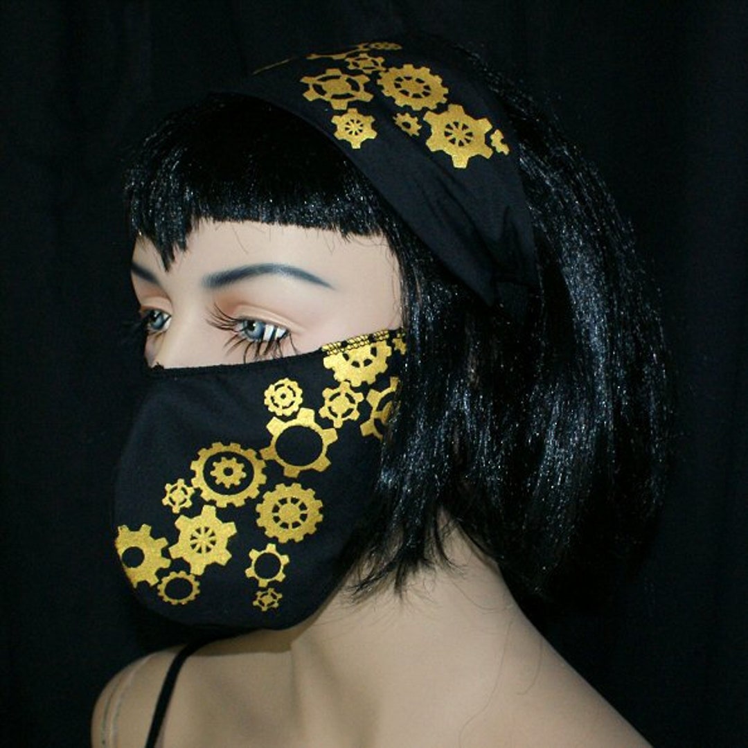 Black Gold Gears Face Mask Mtcoffinz Free Shipping USA same Day ...