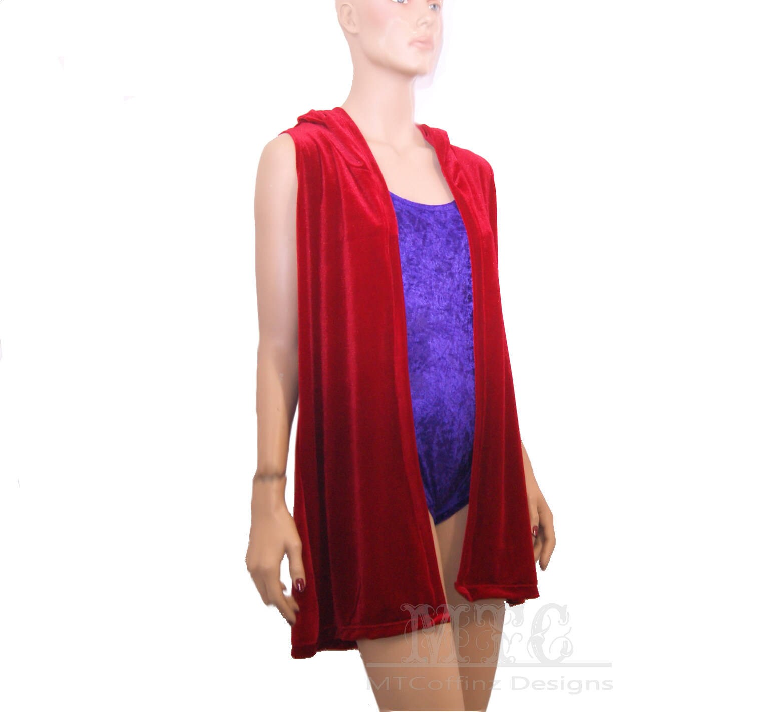 Velvet Cardigan Coverup With Pixie Hood Choose From 15 Colors Mtcoffinz ...