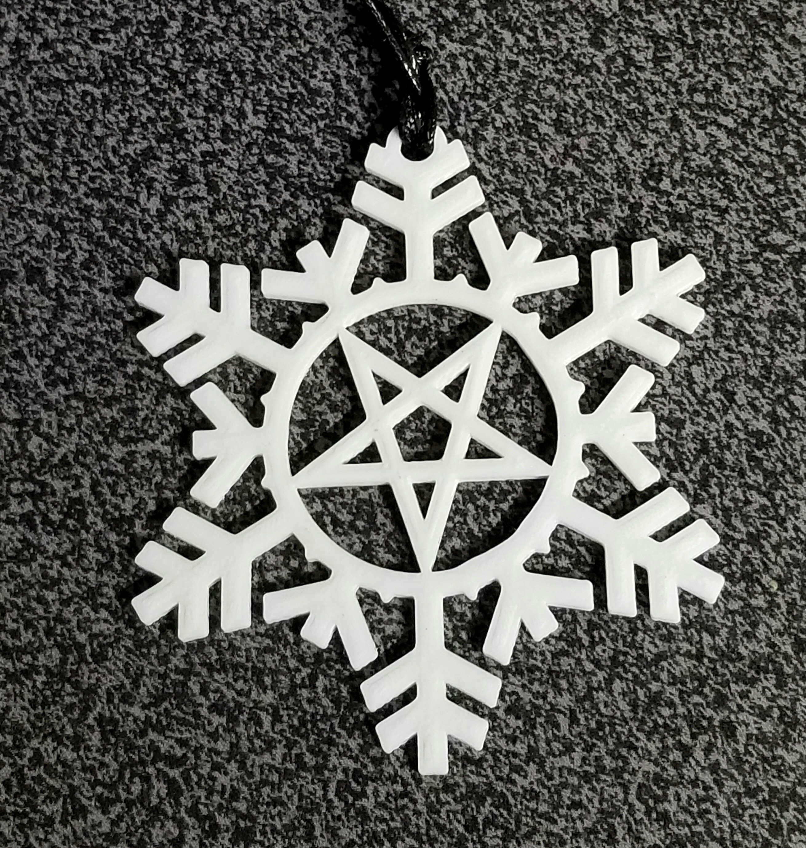 Pentacle Pentagram Hexmas Snowflake Tree Decoration Witch Wiccan 3d ...