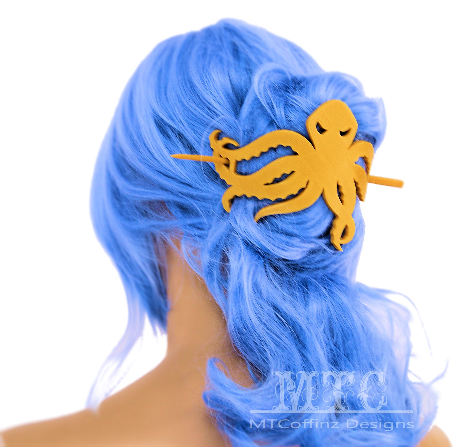 Krakken Steampunk Octopus Bun Holder Hair Cage 3D Printed Long | Etsy