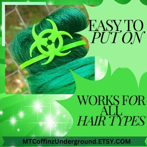 Biohazard Bun Halo Charm Hair Pins Crown Hair Cage Post Apocalyptic ...