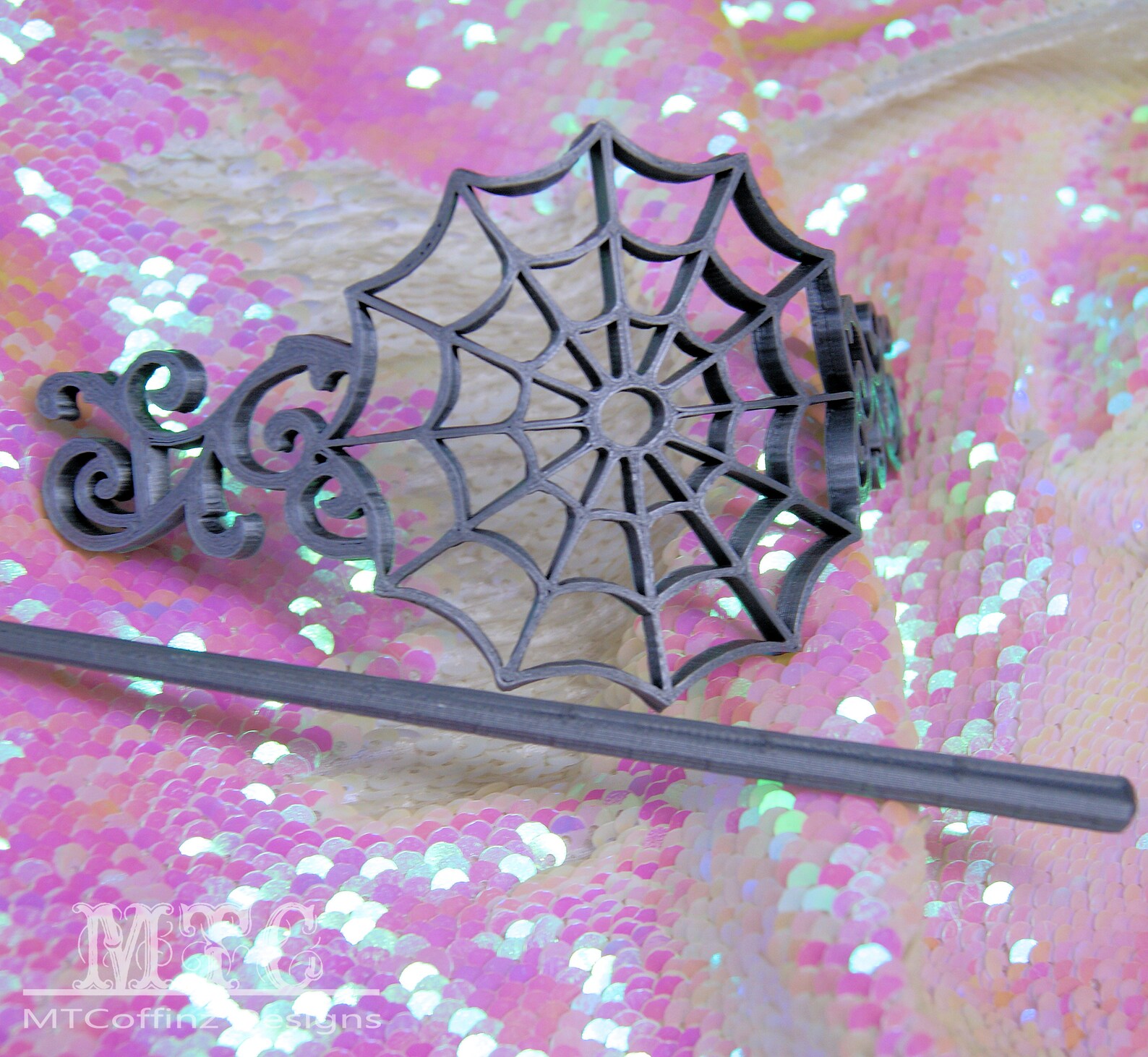 Spiderweb Bun Holder Hair Cage 3D Printed Long Hair Accessory - Etsy