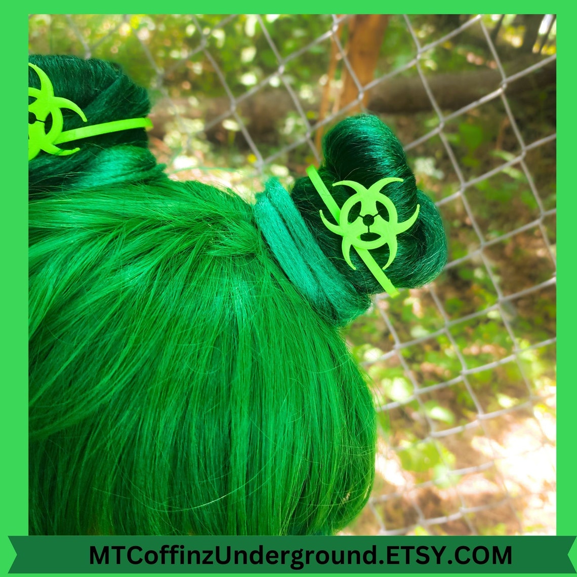 Biohazard Bun Halo Charm Hair Pins Crown Hair Cage Post Apocalyptic ...