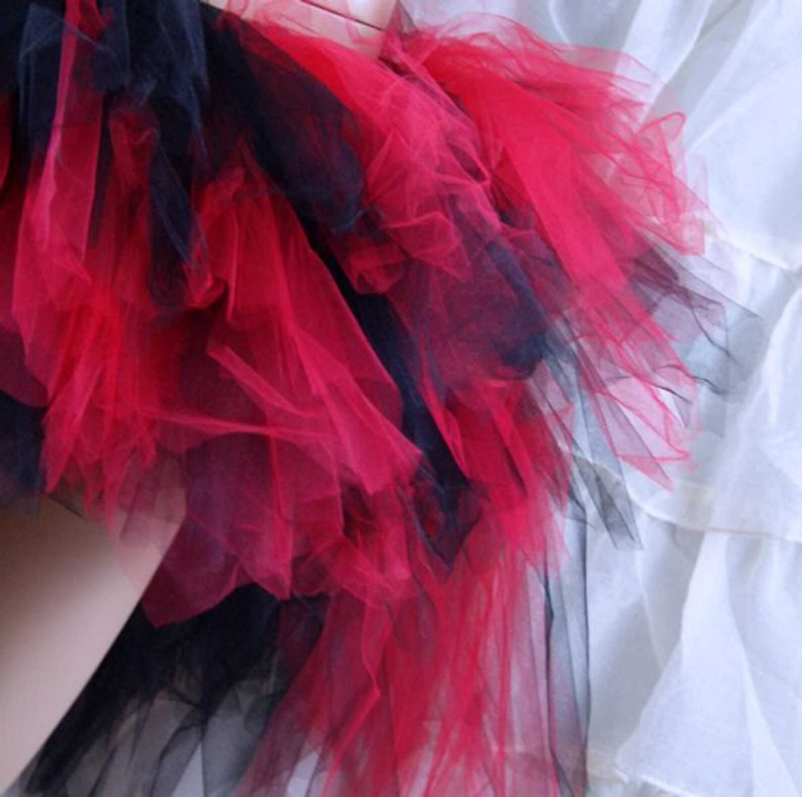 Red Black Goth High Low Knee Length Bustle Sewn Tutu Adult All | Etsy