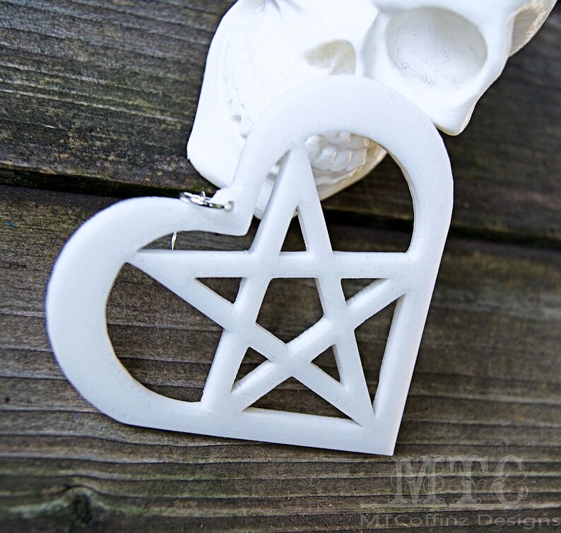 Pentagram Heart 3D Printed Pastel Goth Creepy Cute Pentacle | Etsy