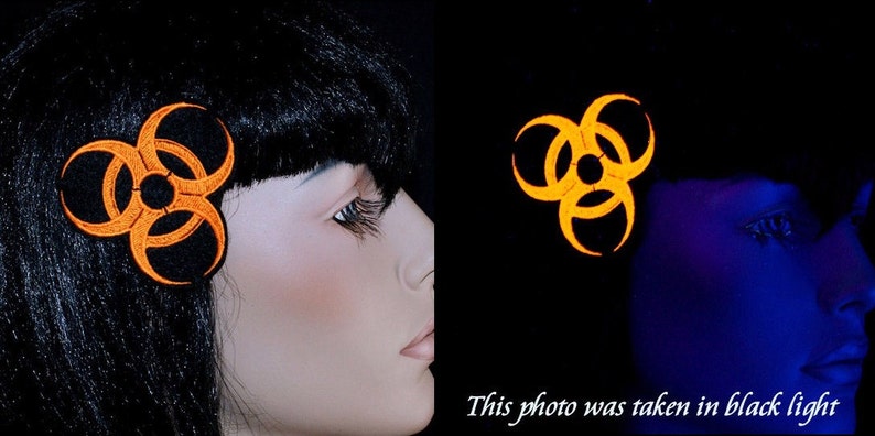 Biohazard Choose Your Own Color Custom Cyber Goth Embroidered Hair Snap ...