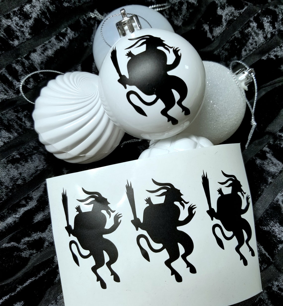 Krampus Decals 10 Pack for Christmas Ornaments DIY Craft | Etsy