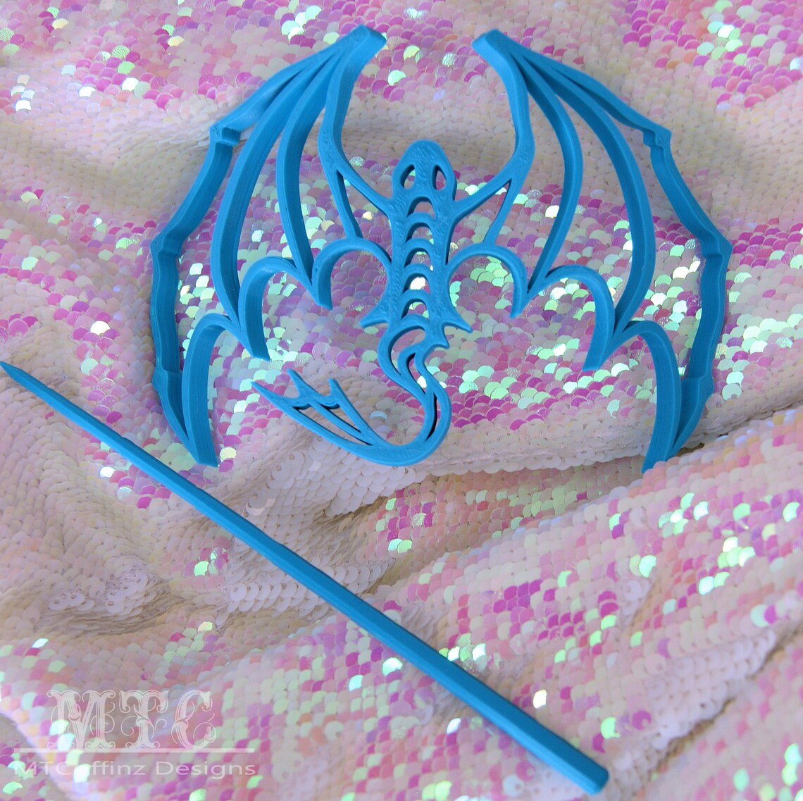 Dragon Bun Holder Hair Cage 3D Printed Mythical Creature Long - Etsy