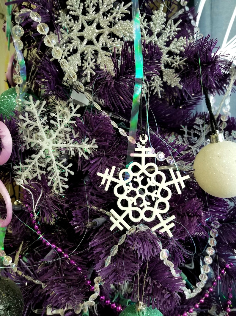 Leviathan Cross Hail Satan Hexmas Snowflake Tree Decoration 3d | Etsy