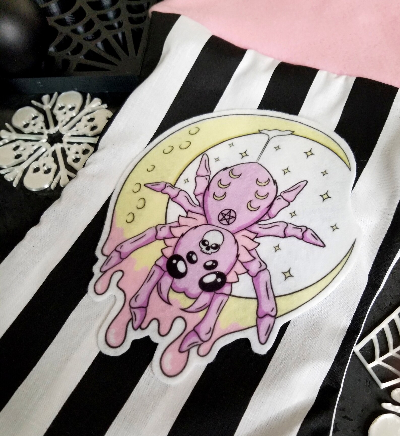 Satanic Spider Pentacle Pentagram Crescent Moon Pastel Goth - Etsy