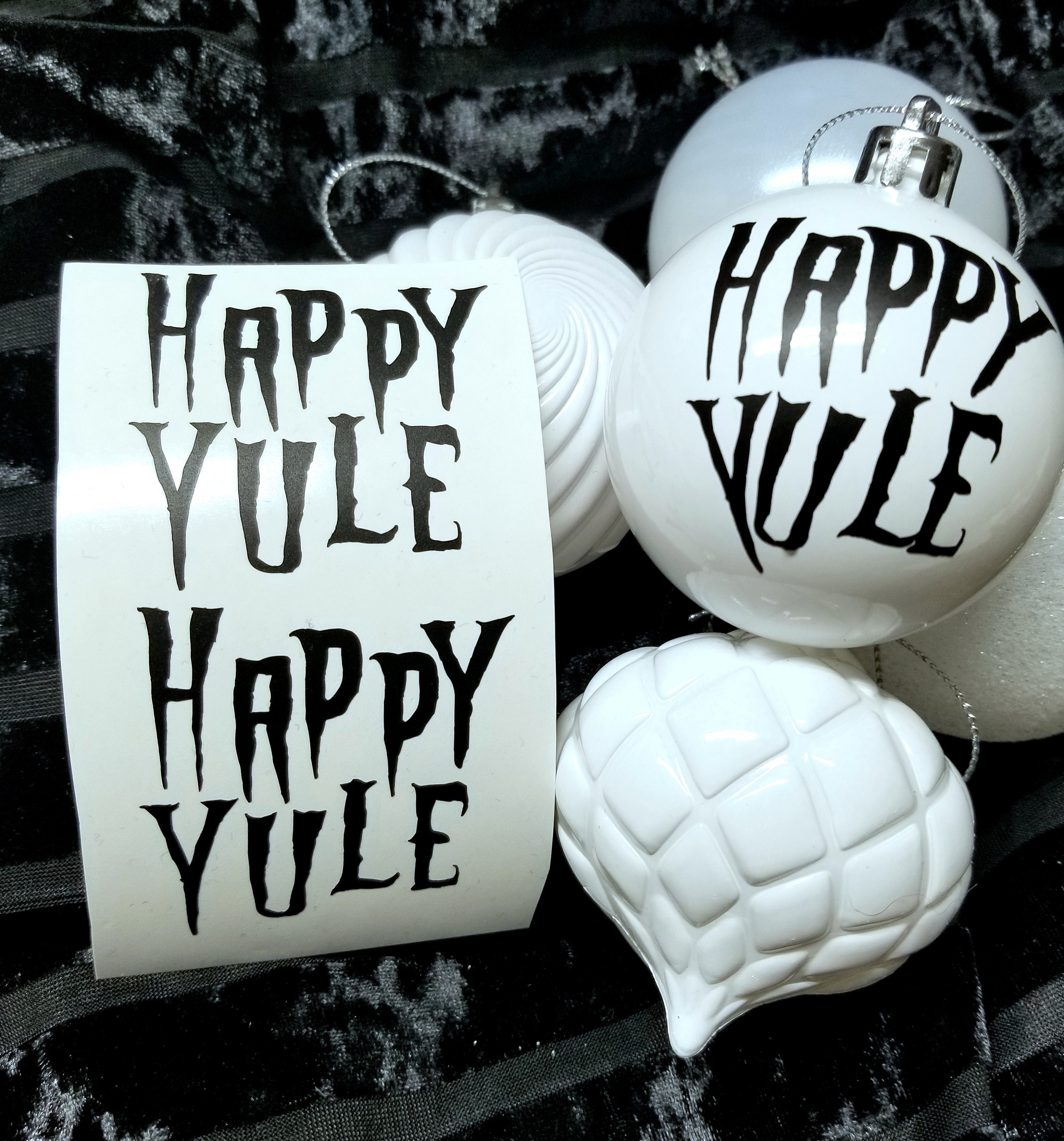 Happy Yule Pagan Decals 10 Pack for Christmas Ornaments DIY Craft ...