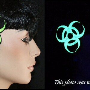 Biohazard Choose Your Own Color Custom Cyber Goth Embroidered Hair Snap ...