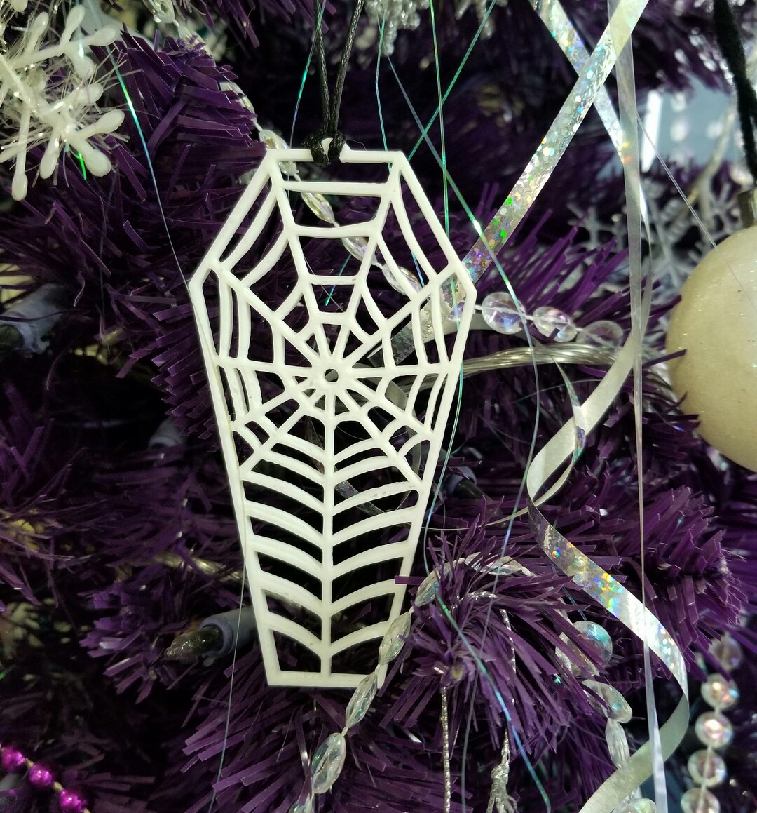 Coffin Spiderweb Cobweb Gothic Casket Hexmas Snowflake Tree Decoration ...