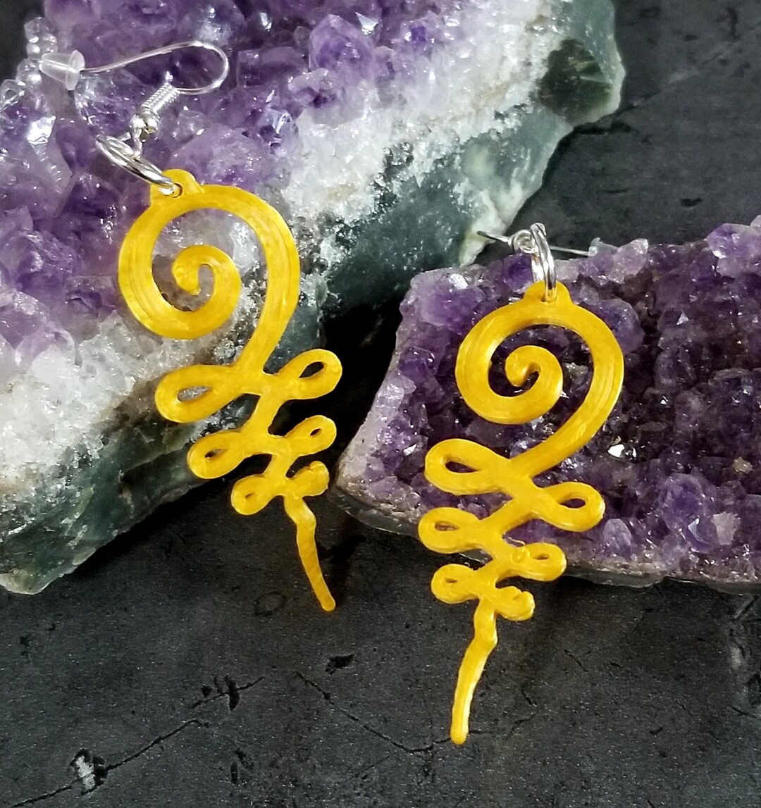Unalome 2 Inch Sacred Geometry Earrings Oversized Statement Festival ...