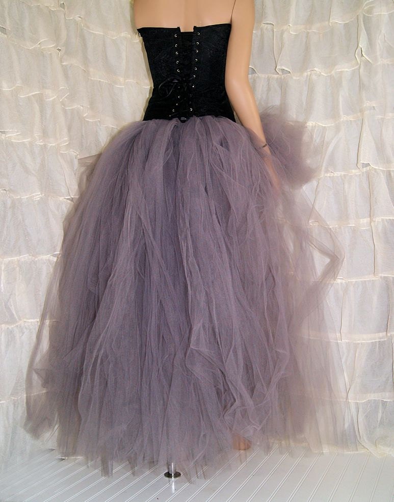 Grey Silver High Low Formal Bustle Tulle Tutu Bride Homecoming - Etsy