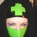 Neon Lime Green Shiny PVC Face Mask Mtcoffinz Free Shipping - Etsy