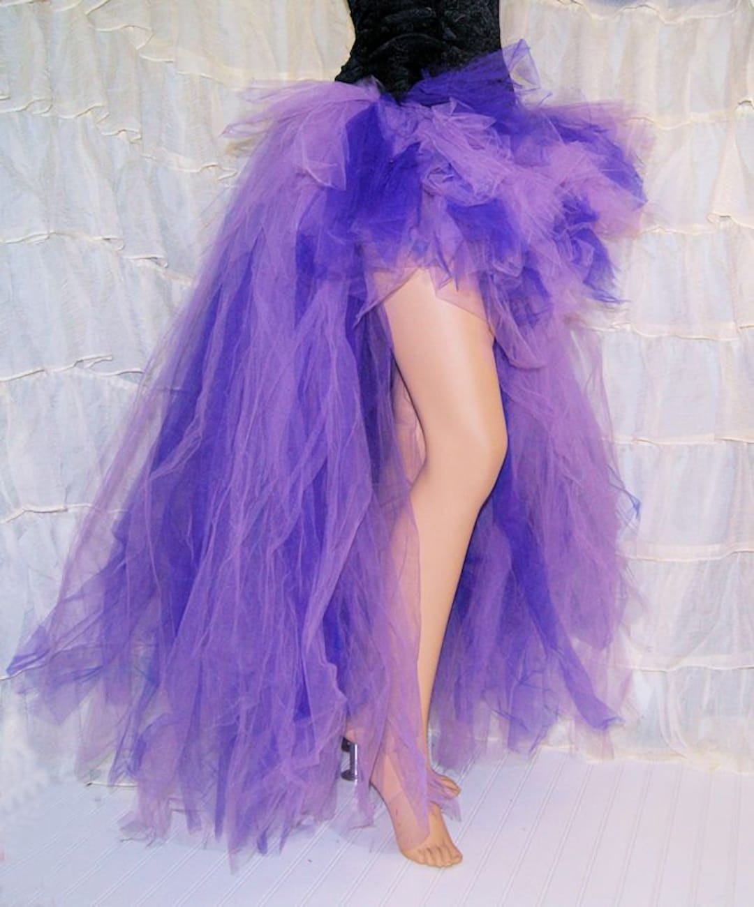 Purple Lavender High Low Couture Formal Bustle Sewn Tutu Adult All ...