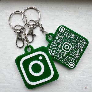 QR Code Keychain Custom QR Business Card Keychain Social Media QR Code ...