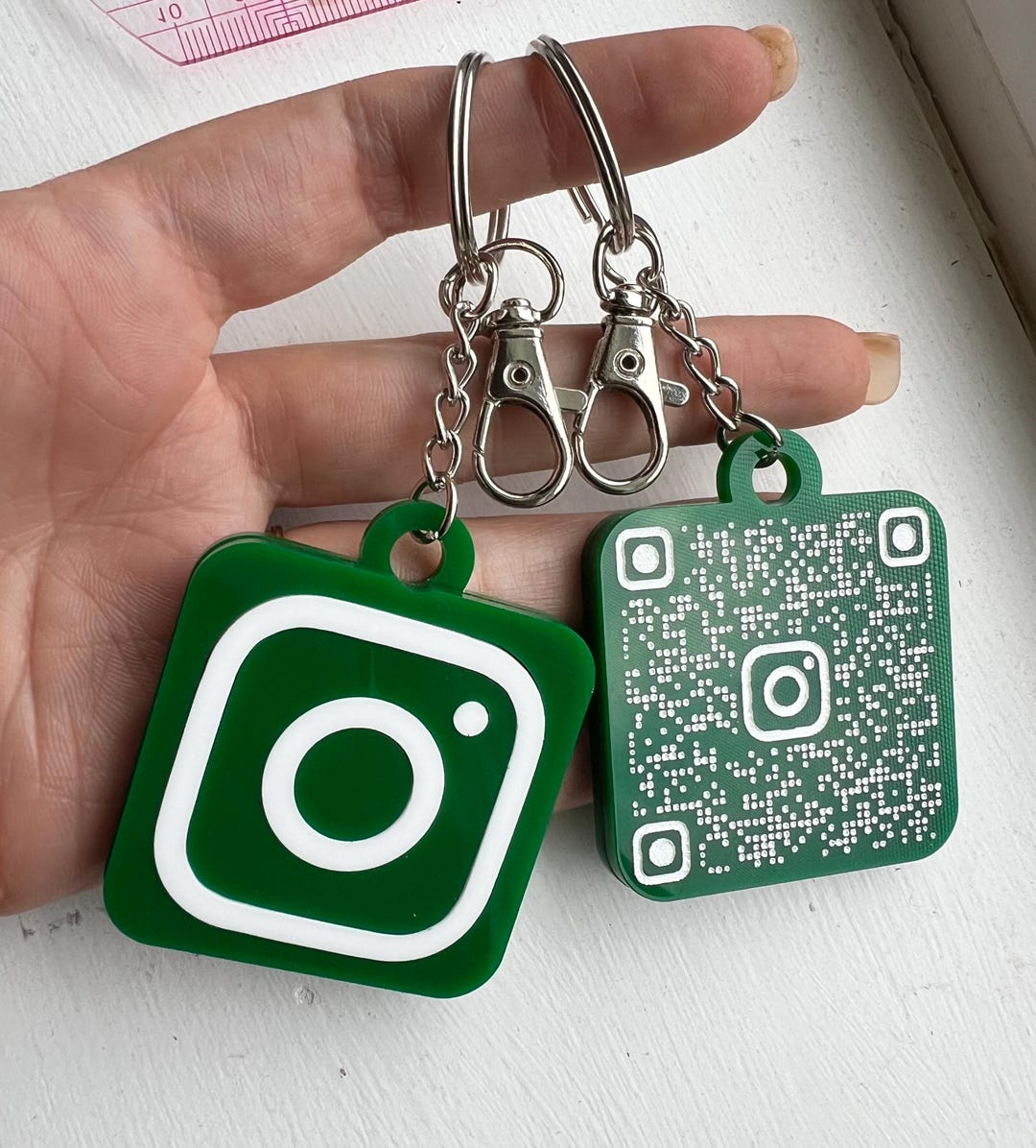 QR Code Keychain Custom QR Business Card Keychain Social Media QR Code ...