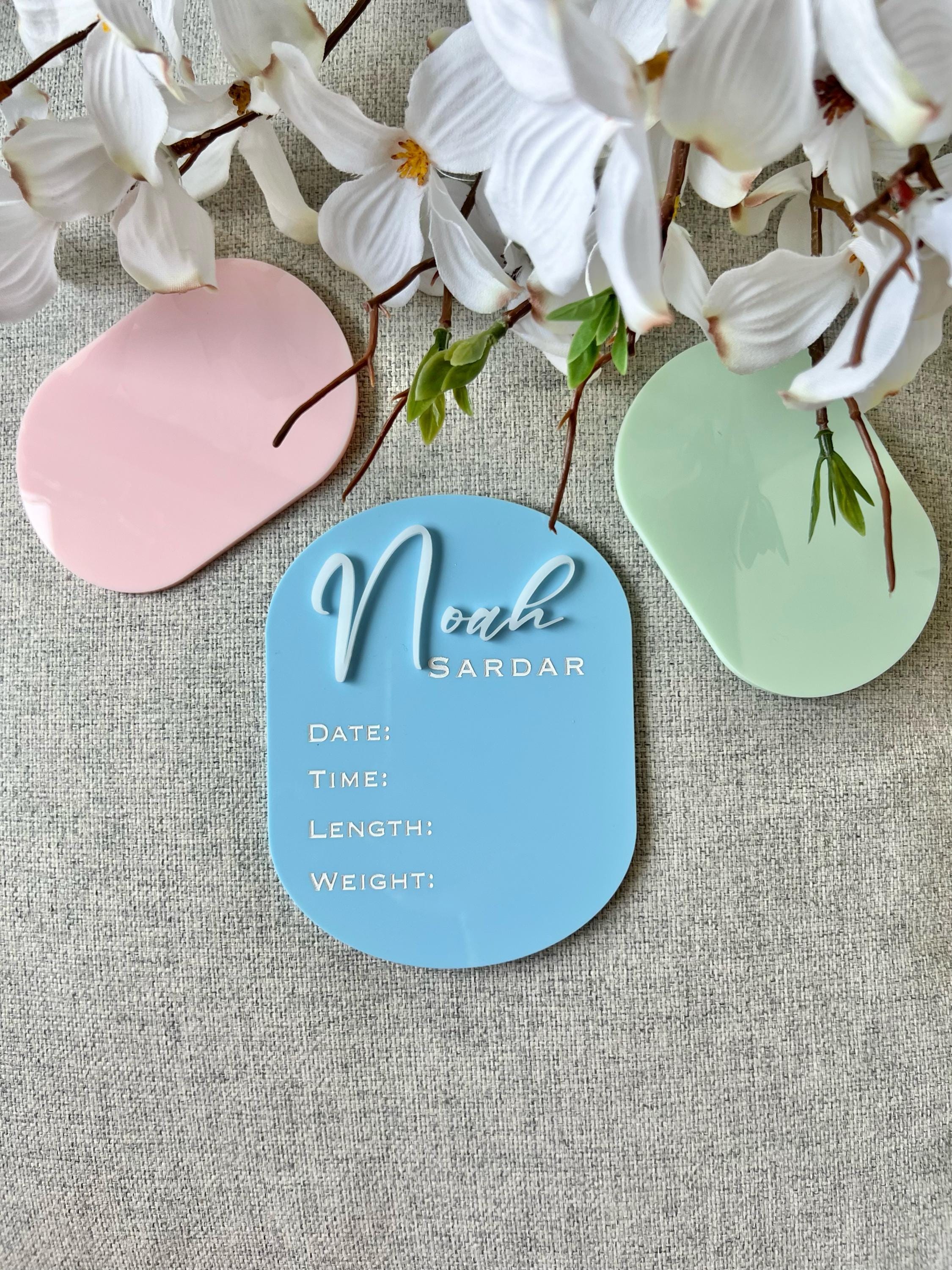 Newborn Announcement Sign Birth Announcement Sign Baby Arrival Sign ...