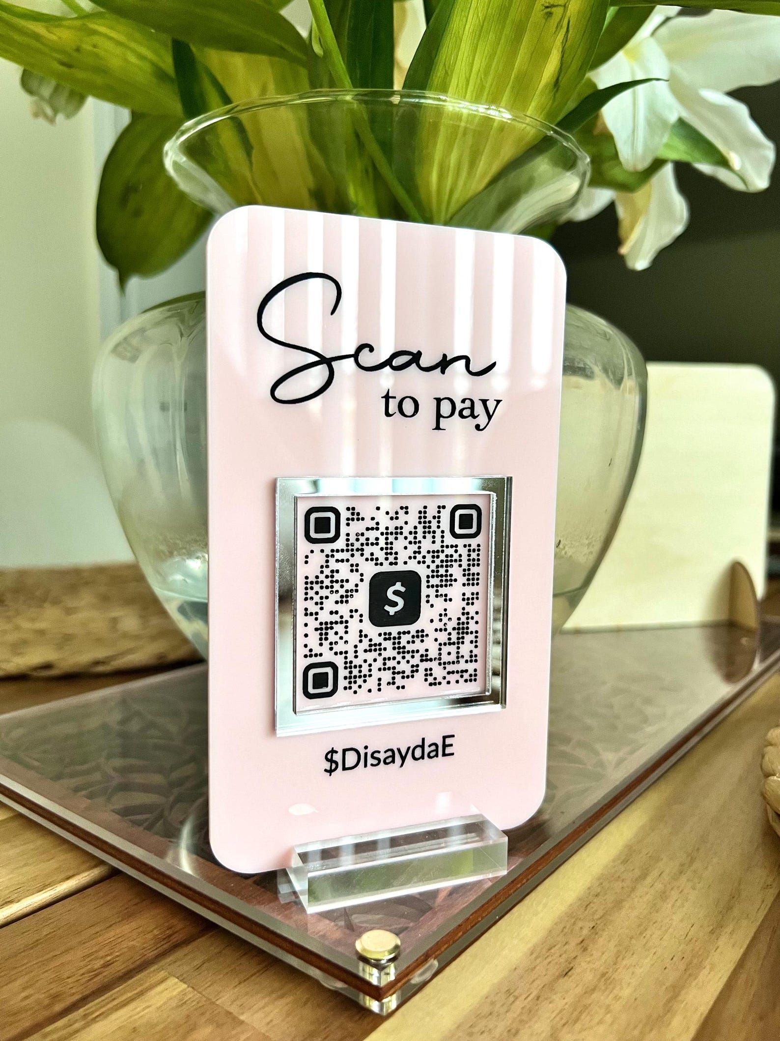 QR Code Custom Business Sign Personalized Scan to Pay Scan to Tipp ...