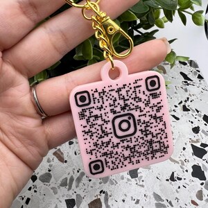 QR Code Keychain Custom QR Business Card Keychain Social Media QR Code ...