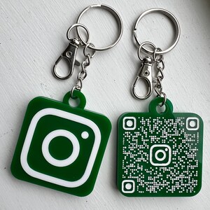 QR Code Keychain Custom QR Business Card Keychain Social Media QR Code ...