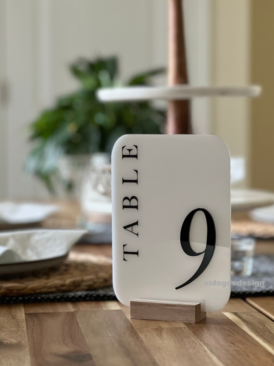 Custom Wedding Table Number WITH STAND Sign Wedding Table Decor Table ...