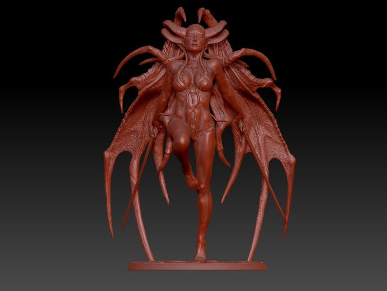 Japanese Demon Lord Abere Lucifer NSFW 3D Print Model STL Files for Any Size Printing , Unique ...