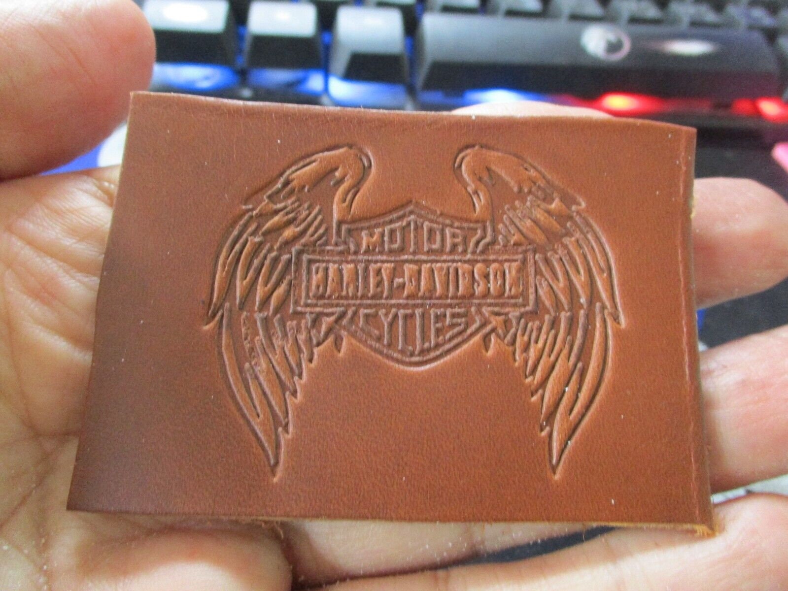 HARLEY DAVIDSON WINGS Logo Leather Stamps, Relief 3d, 2 X 2.16 Inches ...