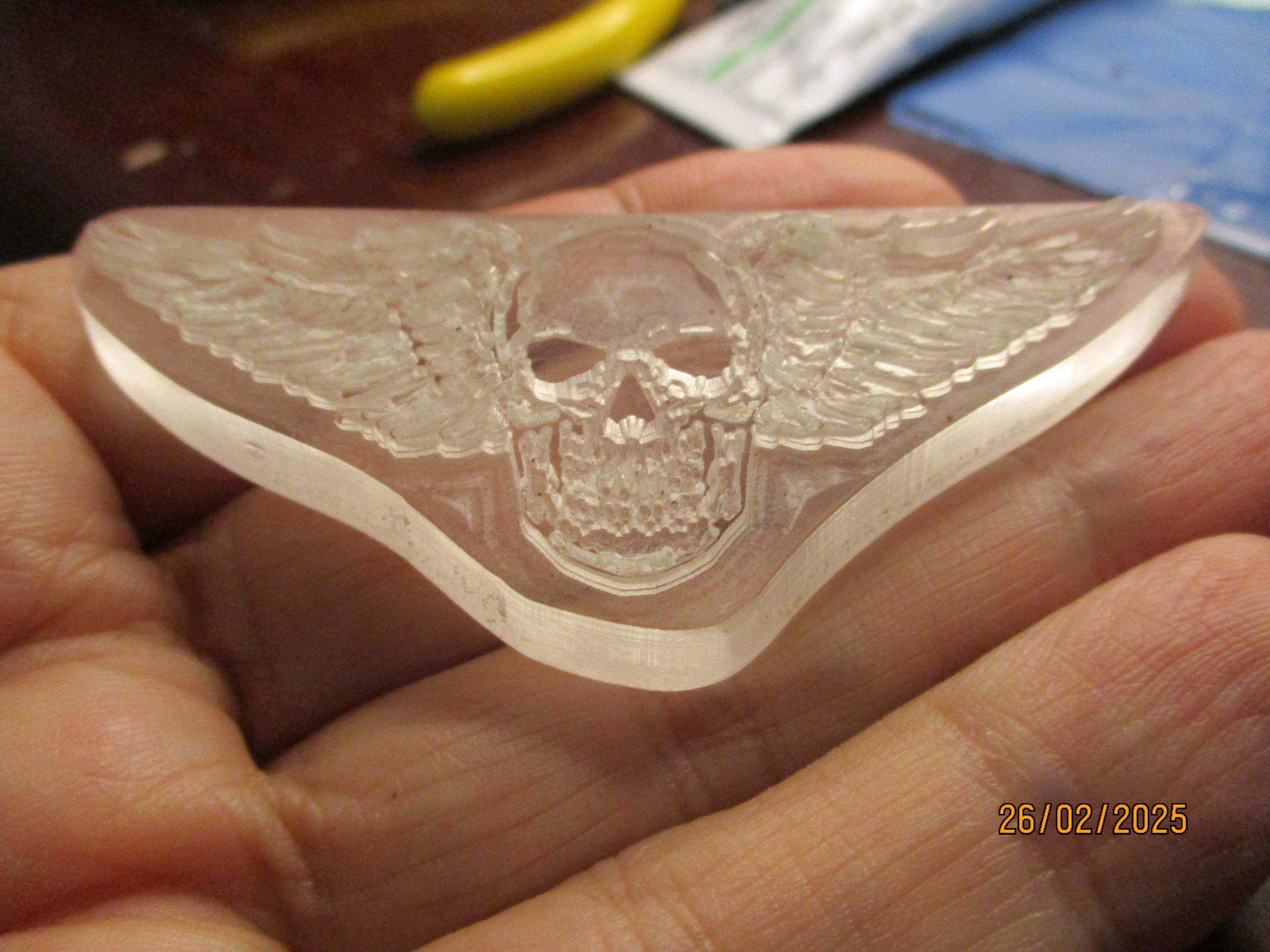 Harley Davidson Skull Logo Leather Stamp 76.5 X 31.5 Mm Diameter ( 3 X ...