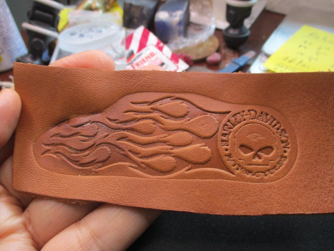 Harley Davidson Skull Leather Stamp: Embossing Tool (98x33mm) - Etsy