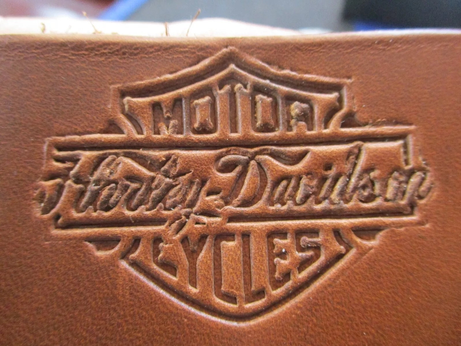 Vintage Harley Davidson 43,5 X 30 Mm, Leather Embossing , Emboss, New ...