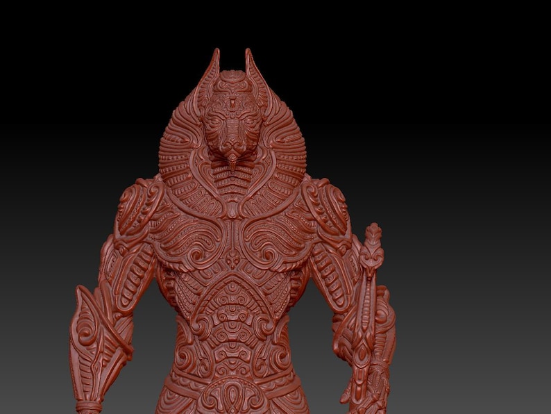 Anubis Egypt 3D Print STL OBJ, 3D Printing File, Printable in Any Size ...