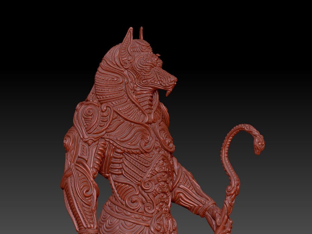 Anubis Egypt 3D Print STL OBJ, 3D Printing File, Printable in Any Size ...