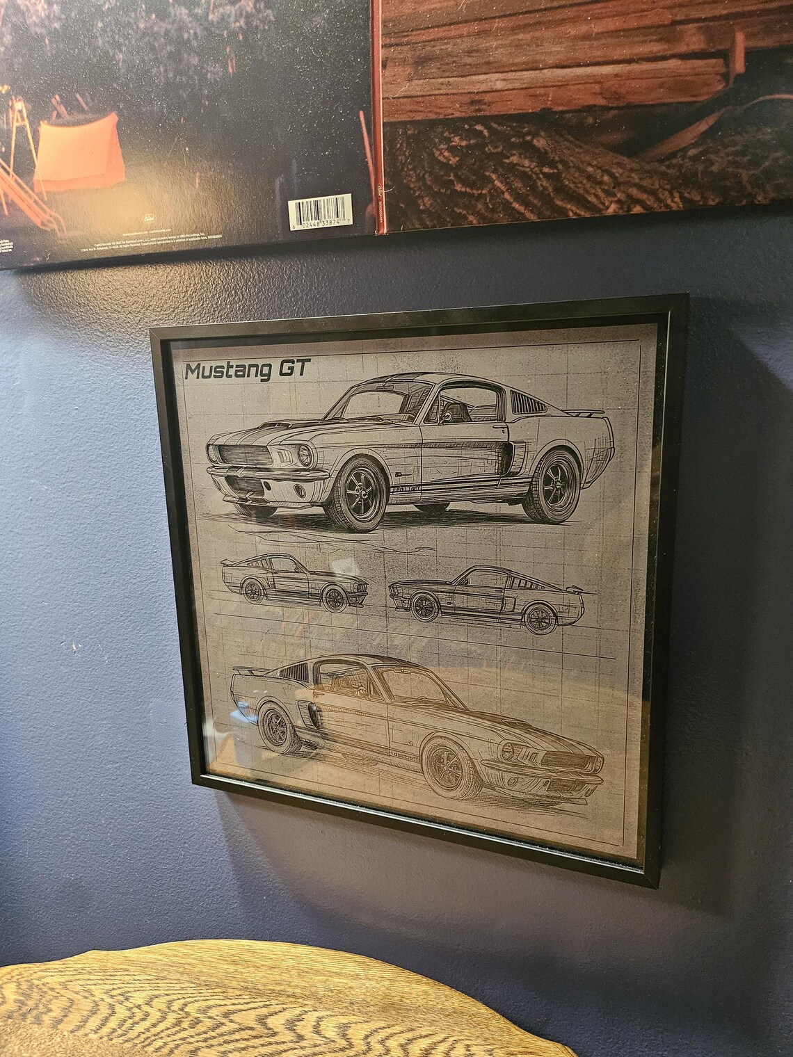 Ford Mustang GT Blueprint – Laser Engraved Aluminum Muscle Car Art ...