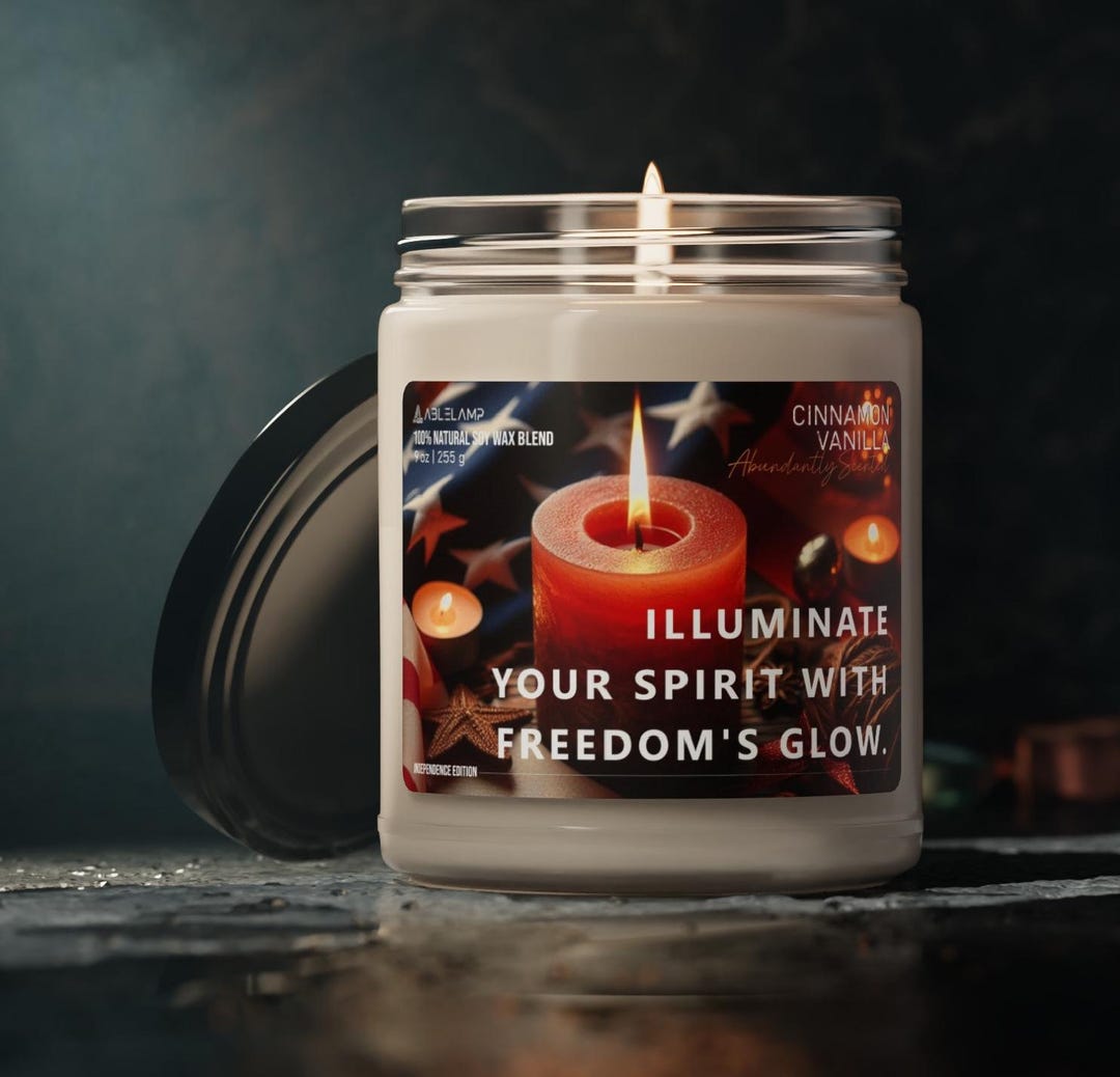 Independence Day Freedom Scented Soy Wax Candle 4th of July Gift Spice ...